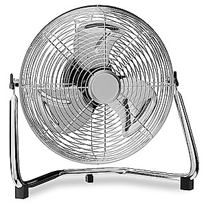 mollie 14 Inch High Velocity Fan Heavy Duty Metal Garage Floor Fan with 3 Speed Adjustable Tilt Portable Quiet Air Circulator for Home Bedroom Commercial Use 1243 CFM
