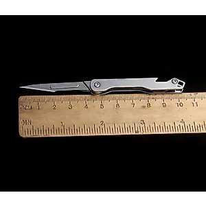 Tungyi Daily Pocket Folding Utility Knife with 10 Replaceable Quick Change Blades, Ultra Compact and Lightweight (Stainless Steel)