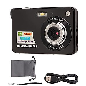 4K Digital Camera, 48MP Vlogging Camera Anti Shake Pocket Camera with 2.7 Inch LCD Screen, 8X Digital Zoom Travel Camera for Adult, Seniors, Students, Beginner