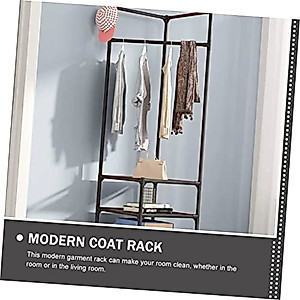 Outanaya Corner Coat Rack Drying Rack for Clothes Hangers Heavy Duty Vertical Coat Rack Handbags Clothes Rack Hanging Clothes Rack Clothes Dryer Rack Garment Rack for Display Coats Racks