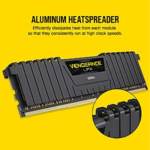 Corsair Vengeance LPX 16GB (2x8GB) DDR4 DRAM 3200MHz C16 Desktop Memory Kit - Black (CMK16GX4M2B3200C16)