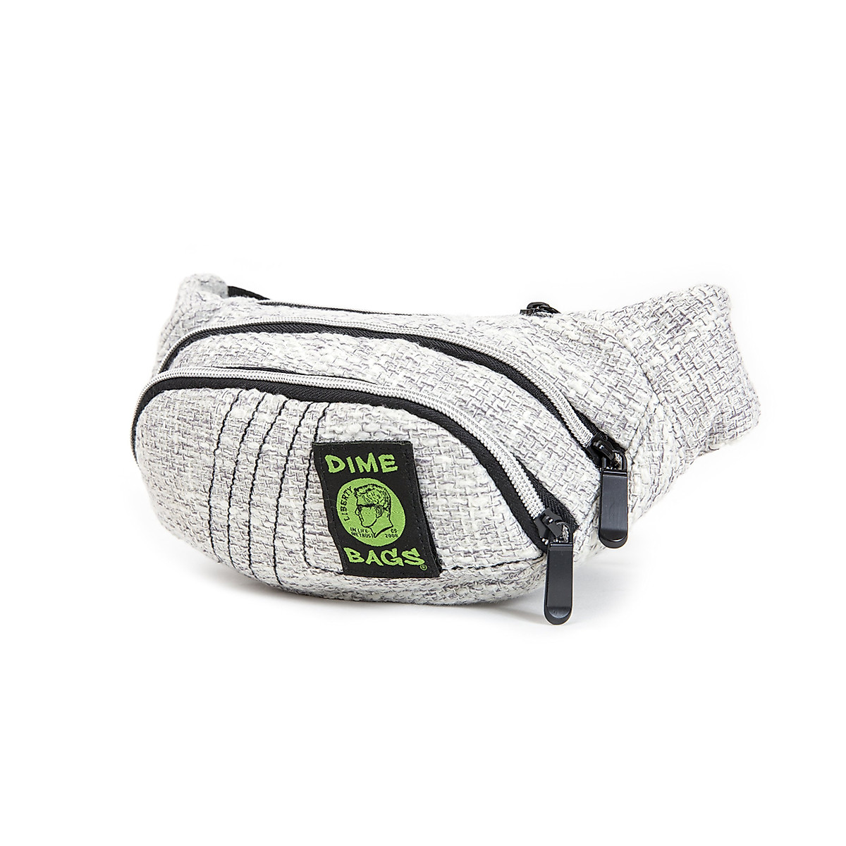 DIME BAGS Fanny Pack | Hemp Waist Bag with Spacious Storage and Adjustable Strap (Grey)