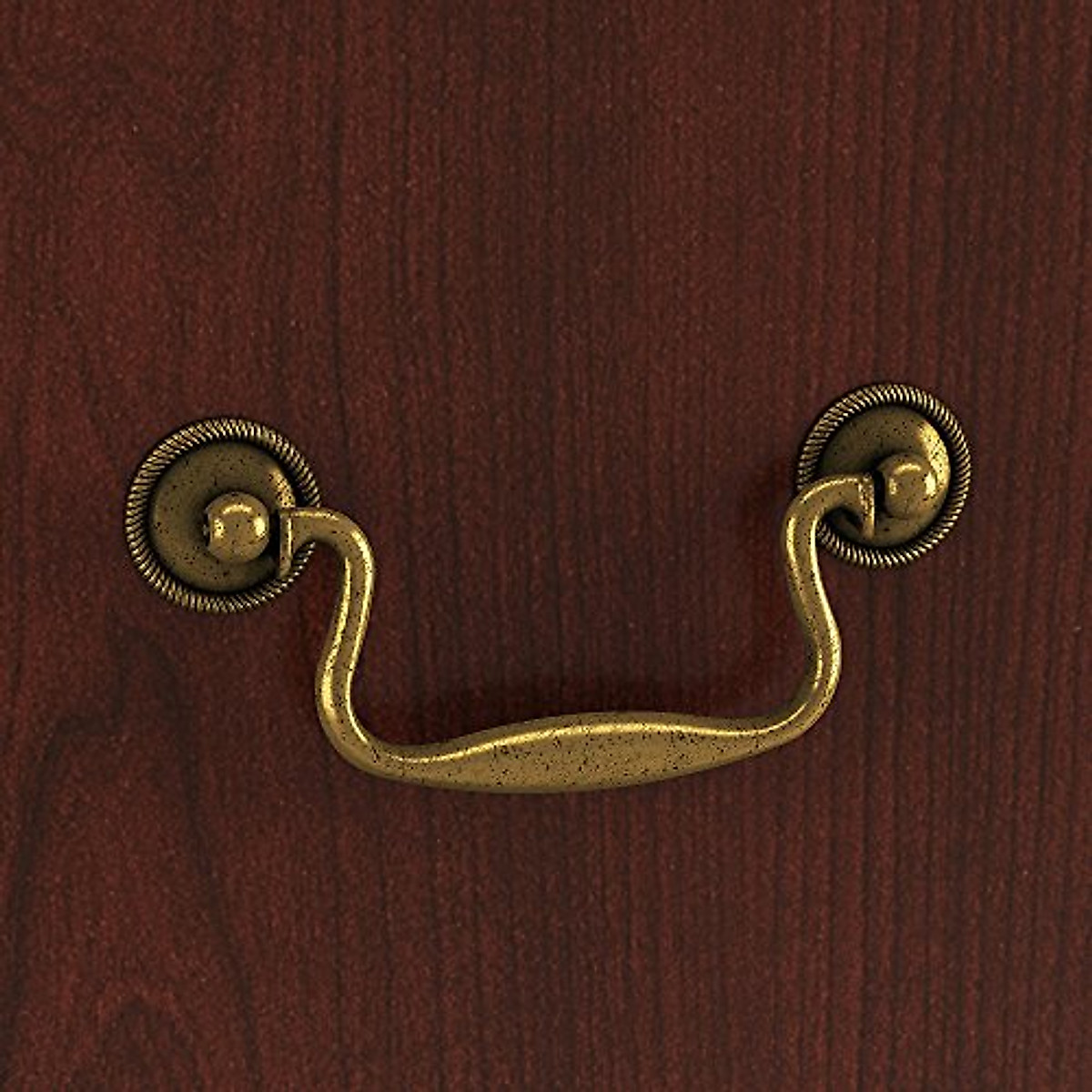 Bush Furniture Saratoga Executive Desk in Harvest Cherry and Black