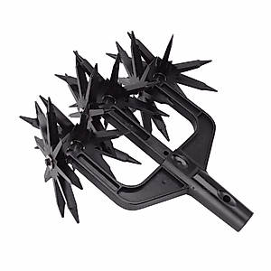 OKJHFD Adjustable Rotary Cultivator, Manual Tiller Garden Soil Scarifier,Wear Resistant 2 in 1 Ventilated Scarifier Heavy Duty Weeder Tool for Garden,Manual Cultivator