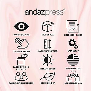 Andaz Press Sturdy White Wedding Card Box Modern Minimal Cards and Wishes Wedding Gift Box for Cards, Card Box for Wedding Bridal Shower Baby Shower Birth Graduation Parties 10x10x10 Inches