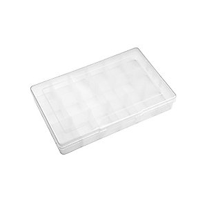 SE Large Plastic Translucent Storage Container with 18 Adjustable Sections - 87064DB