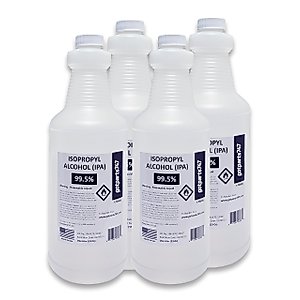 Isopropyl Alcohol 99.5% - 4 x 1000 ml (More Than ONE Gallon) USP Grade - Made in The USA