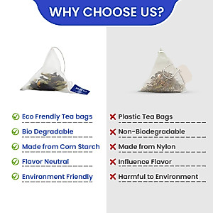 BLUE TEA - Indian Chai Masala - 12 Teabags | Ginger, Cinnamon, Cardamom | Caffeine Free - Gluten Free | Direct From Source - Plant-Based Biodegradable Tea Bag | For Gift - Anniversary, Birthday