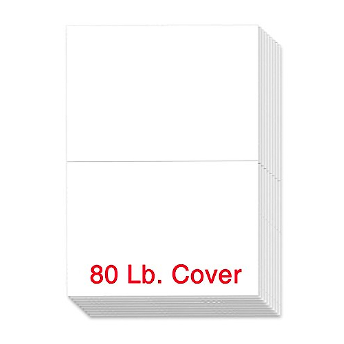 Blank Half Fold Greeting Cards - 8.5 x 5.5 Inch Heavyweight White Card Stock Paper - for Birthday, Wedding, Holiday, Anniversary Invitations, and All Occasions - Bulk Pack of 100 Cards