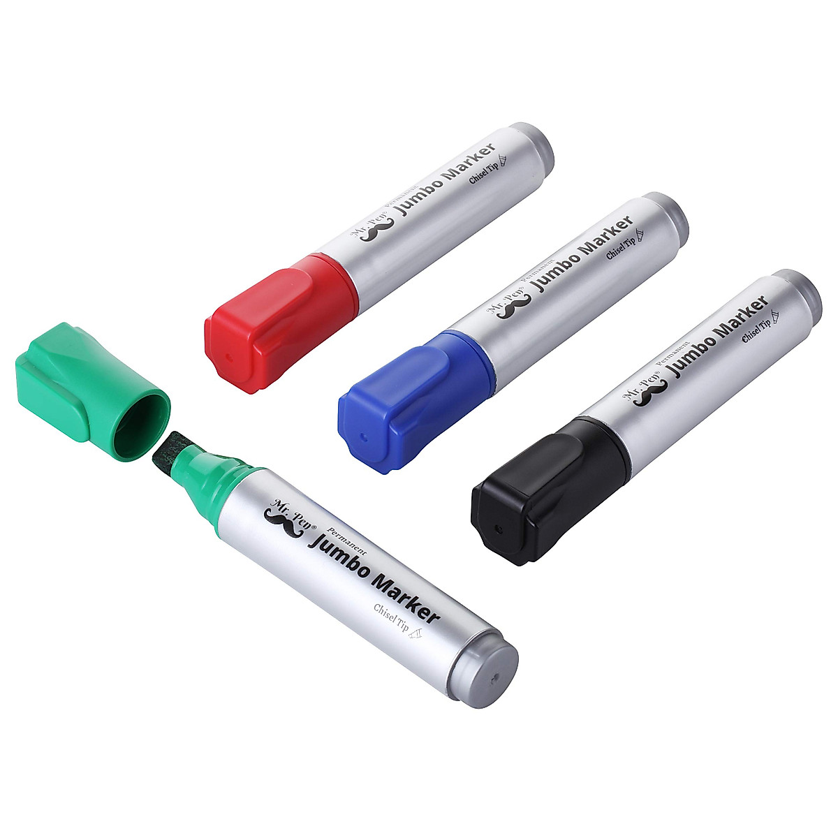 Mr. Pen Jumbo Permanent Markers - Bold & Waterproof 4 Pack