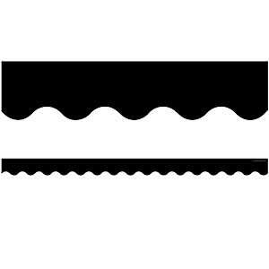 Teacher Created Resources Black Scalloped Border Trim, Black (4397)