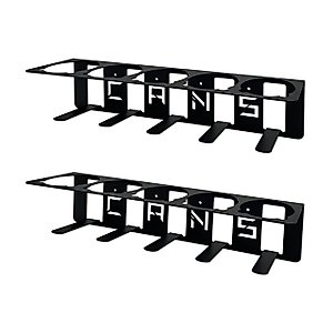 Ecqizer 2 Pack 5 Can Holes Spray Can Holder Matte Black Aerosol Can Holder Rack Heavy Duty Spray Can Organizer Wall-Mounted Spray Paint Can Holder for Garage Organization and Workspace Storage