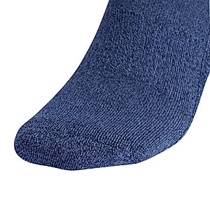 adidas Men's Athletic Cushioned No Show Socks with Arch Compression for a Secure fit (6-Pair), Tech Indigo Blue/Grey/Collegiate Navy, Large