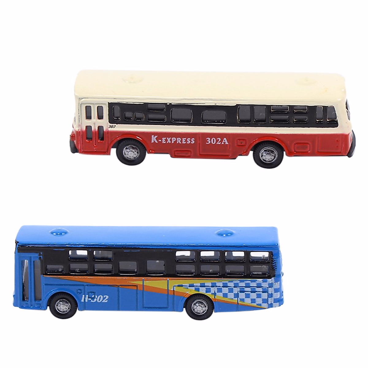 BS150 6pcs Diecast Model Buses Car 1:160 N Scale Streetscape Layout Railway Scenery DIY Train Layout Model Accessories