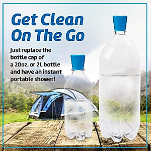 IMPRESA [2 Pack] Bottle Attachment for Outdoor Water Sprayer Accessory for Dogs, Hiking, Beach, and Camping, Removes Sand, Dirt, and Mud – Fits Most Plastic Water or Soda Bottles from 16oz to 2 liters