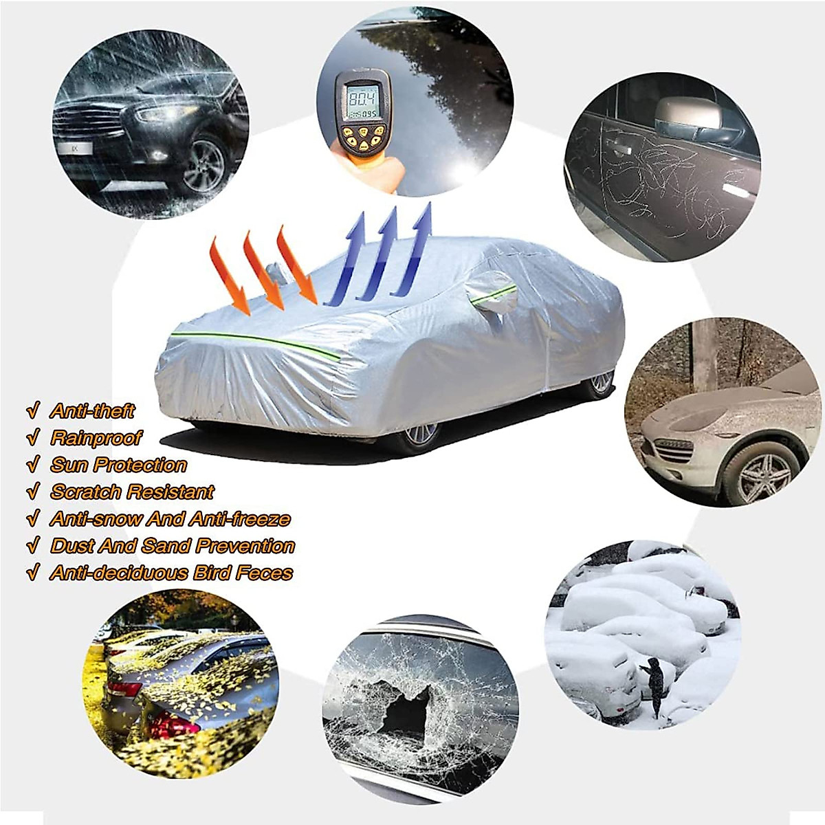 Custom-Fit All Weather Waterproof Automobiles Cover Compatible with Supra GR A90 A91 MK5 2019-2024 Indoor Outdoor Snow Rain Dust Hail Protection Full Auto Vehicle Can Long-Term Use Exterior Car Cover