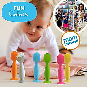 Bumco Diaper Cream Brush - Mini Baby Bum Brush with Travel Case, Baby Butt Paste Diaper Cream Spatula, Butt Paste Spatula for Baby Butt Cream, Mini Diaper Cream Applicator, Butt Spatula Baby, Blue