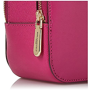 Karl Lagerfeld Paris Simone Fur Camera Crossbody, Magenta