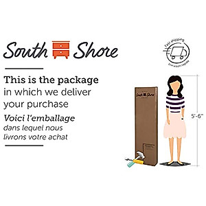 South Shore Step One 6-Drawer Lingerie Chest-Gray Oak