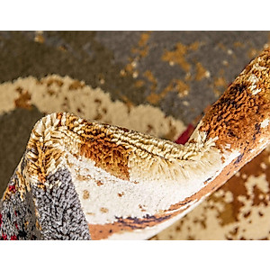 Unique Loom Barista Collection Area Rug - Catuai (2' 2" x 3' 1" Rectangle, Multi/ Brown)