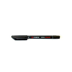 STABILO PERMANENT OHP UNIVERSAL CD/DVD MARKER Pen - SUPERFINE - BLACK (SINGLE Pen)