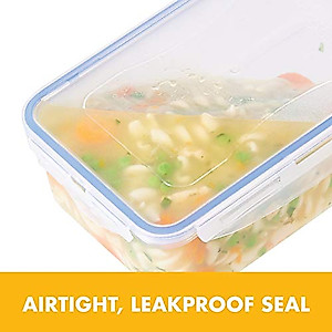 LocknLock Easy Essentials Food lids/Pantry Storage/Airtight containers, BPA Free, Square-11 Cup-for Sugar, Clear