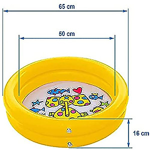 Nflatable Kids Kiddie Pool, Wading Pool for Toddler Durable Swimming Pool, Family Above Ground Pool, Summer Outside Round Pools for Children Adults Garden Backyard,Yellow