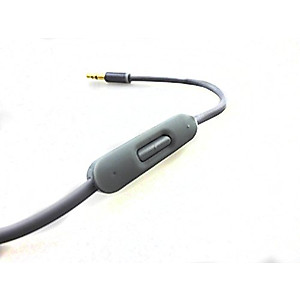 OFC Replacement Inline Remote and Mic Extension Audio Cable Cord for Monster Beats by Dr Dre Solo Solo HD Studio Wireless Pro Detox Mixr Executive Pill Headphones (Grey)