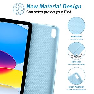 besky for iPad 10th Generation Case with Keyboard (10.9",2022)(Only Compatible with 10th Generation 2022) Detachable Bluetooth Keyboard Case with Pencil Holder