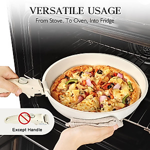 GiPP 5Pcs Pots and Pans Set Non Stick, Cookware Sets Nonstick Detachable Handle, Induction Kitchen Set Removable Handle, RV Cookware set, Oven Safe