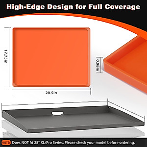 Parutta 28" Silicone Griddle Mat for Blackstone Grill, Heavy Duty Food Grade Grill Mat Come with 2-Pack Grease Cup Liners, Protective Cover Mat for Blackstone 28In Griddle(Not fit 28XL/Pro Size)