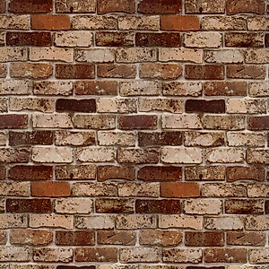 Okydoky Peel and Stick Wallpaper, Brick Wallpaper for Home Decoration, Kitchen Wallpaper Stick and Peel Backsplash, Vinyl Self Adhesive Wallpaper for House, Workshop & Office, 17.7" x 197", C103-5