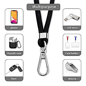 NITITOP Cell Phone Lanyard，Phone Strap，Lanyard with Adjustable Nylon Neck Strap for Crossbody Or Hanging Around The Neck with 2PC Patchs-Wine Red