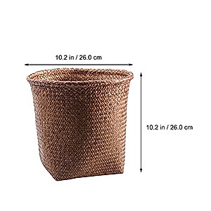 SAFIGLE s Small Trash Can Wastebasket Trash Container Woven Waste Basket Trash Bin for Home, Office, Bathroom, Kitchen, Dorms, Under Desk, 26/28/33CM Tiny Trash Can Desk Accessories