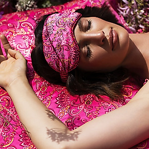 Slip Women's Slip X Alice + Olivia Sleep Mask, Spring Paisley, Pink, Print, One Size