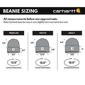 Carhartt Boys' Kids' Knit Beanie Watch Hat, Pink Lemonade, Youth