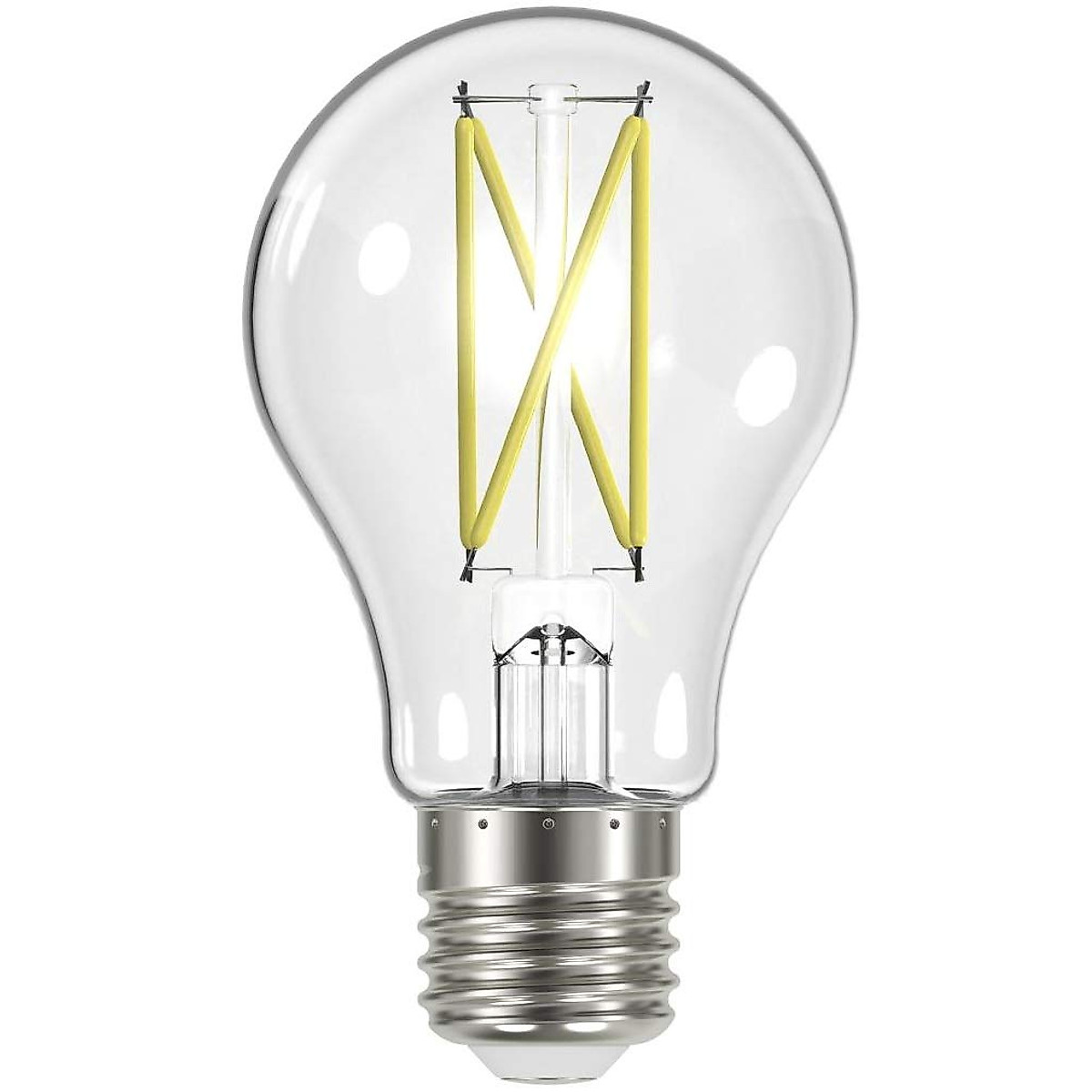 Satco S12414-8 Watt LED A19; Clear Bulb 2700K (6 LED Light Bulbs)