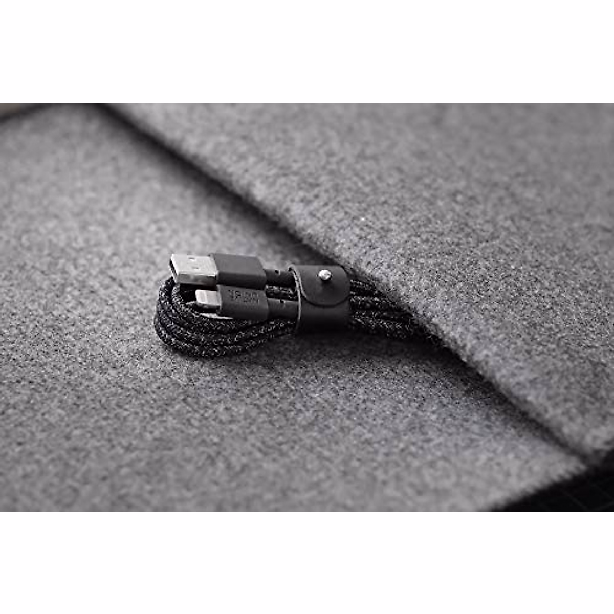 Native Union Belt Cable USB-A to Lightning - 4ft Ultra-Strong Reinforced [MFi Certified] Durable Charging Cable with Leather Strap Compatible with iPhone 14, iPhone 13, iPhone 12 and Earlier (Cosmos)