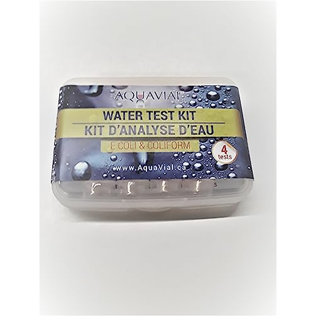 AquaVial Well Water Testing Kit 4 Pack | E Coli and Coliform Water Test Kit | Water Testing Kits for Drinking Water Pool Pond Lake Well | Water Test Kit Easy to Use | Home Industrial Water Test Kit
