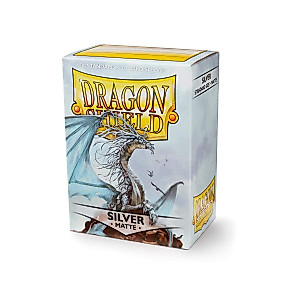 2 Packs Dragon Shield Matte Silver Standard Size 100 ct Card Sleeves Value Bundle! …
