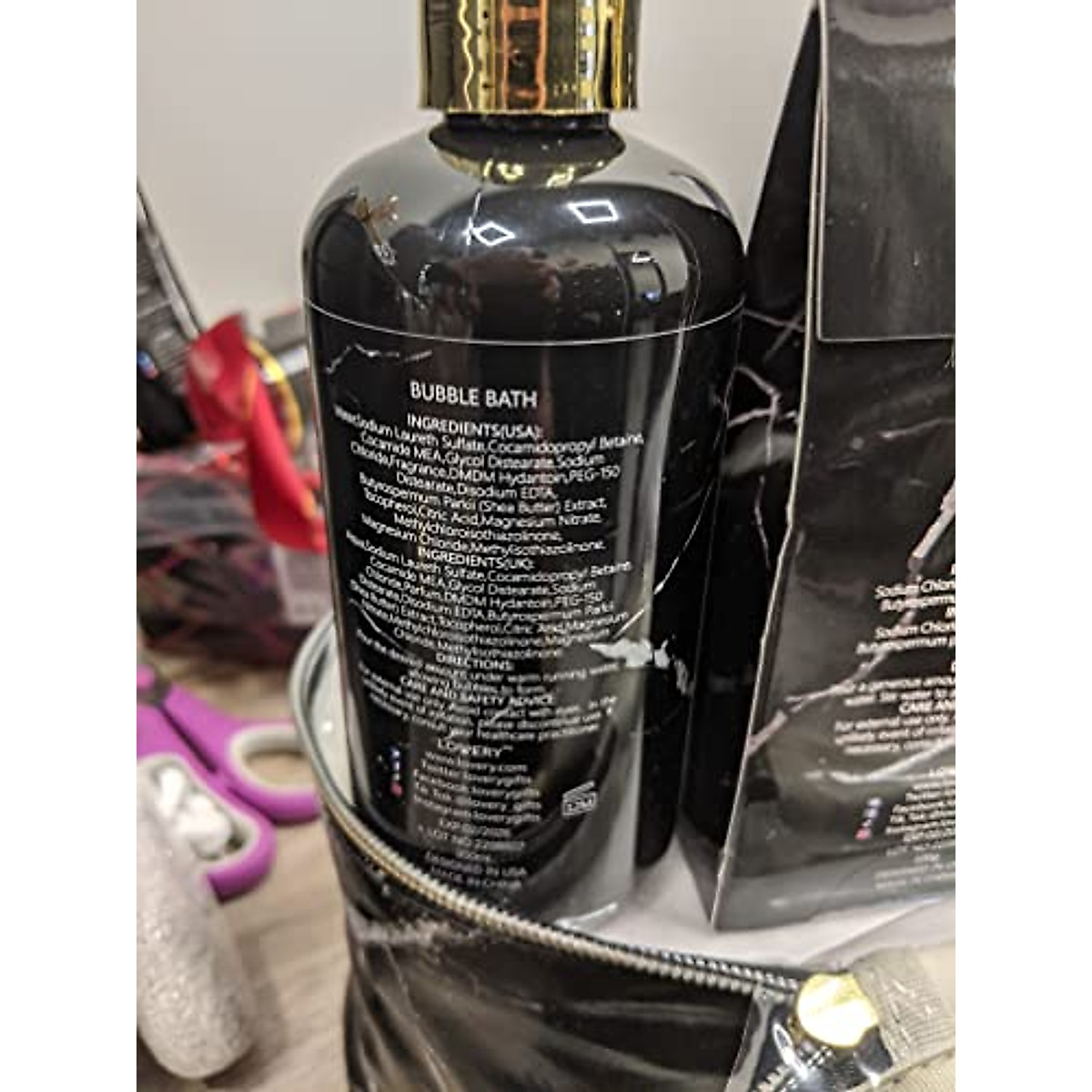 Gifts For Him, Bath Gift Baskets for Men Boyfriend Dad, Noir Mens Spa Gift Baskets Birthday Gifts for Men, Bath and Body Self Care - Bubble Bath, Bath Bombs More, Pampering Set