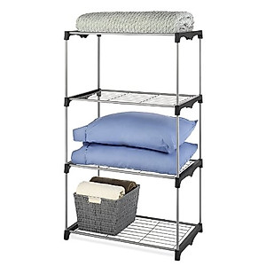 Whitmor 4 Tier Shelf Tower - Closet Storage Organizer