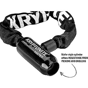 Kryptonite Keeper 585 Bike Chain Lock, 2.7 Feet Long Heavy Duty Anti-Theft Bicycle Chain Lock with Keys for Bike, Motorcycle, Scooter, Bicycle, Door, Gate, Fence,Black