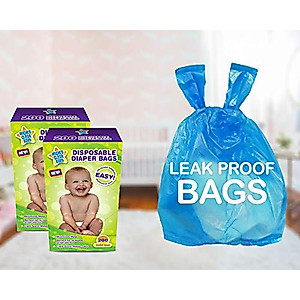 Mighty Clean Baby Disposable Diaper Bags with Light Powder Scent, 300 count