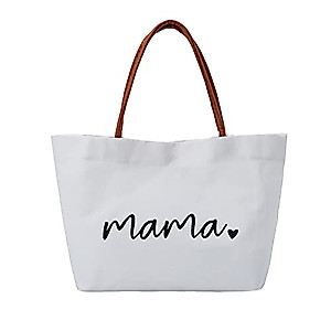 Neywry mommy bag,mama bag,Mom Gift From Daughter, Mother Gifts Momlife Tote for Hospital, Canvas Aesthetic Tote Bag