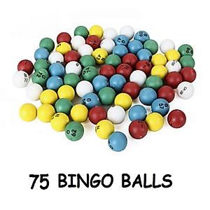 WIn SPORTS Bingo Game Set,8 Inch Metal Cage with Master Board,75 Multicolored Balls,150 Bingo Chips and 18 Bingo Cards, Ideal for Large Group Casino Game Set