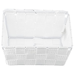 WENKO Adria 22077100 Storage Basket White Plastic 28 x 28 x 18 cm