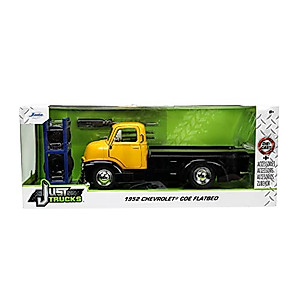 Jada Toys Just Trucks 1952 Chevy COE Flatbed Die-cast Car Yellow/Black, Toys for Kids and Adults (33848)
