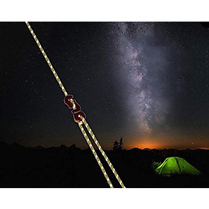 BPNHNA 4pcs 3mm Reflective Guyline with Tent Tensioner Cord Adjuster for Camping Hiking Shelter Shade Canopy Outdoor Activity