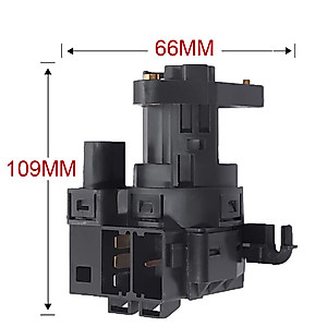 Switch Ignition Lock Cylinder w/2 Keys Compatible with Chevy Malibu Impala Olds Alero Pontiac Grand Am Replace # 12458191, 22599340